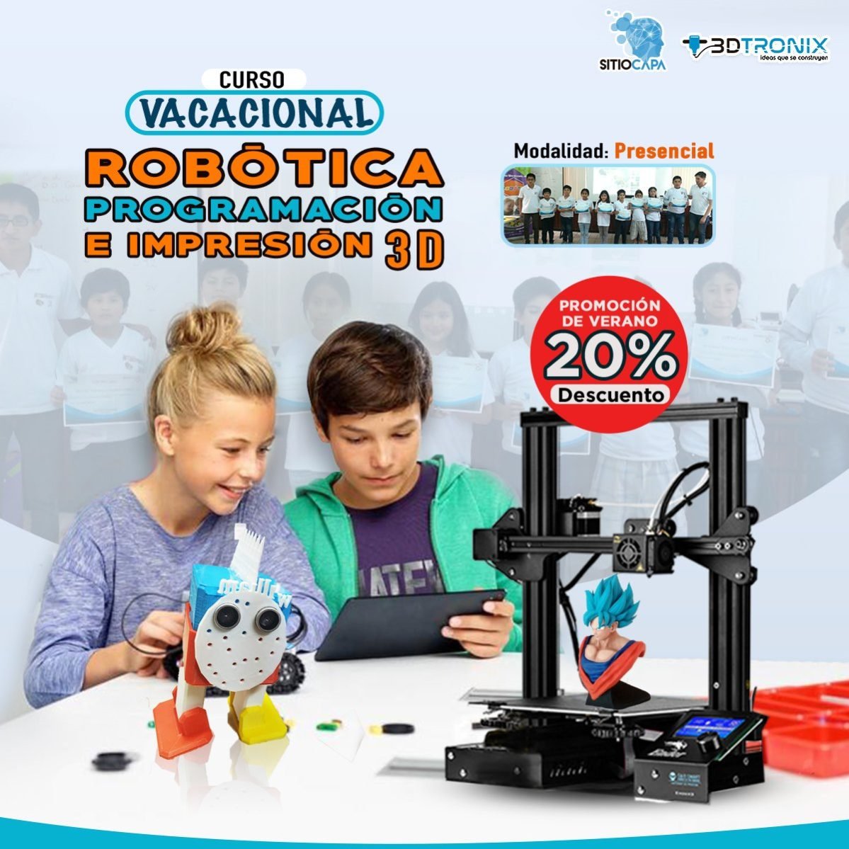 Curso Vacacional Robótica, Programación e Impresión 3d - 3DTronix